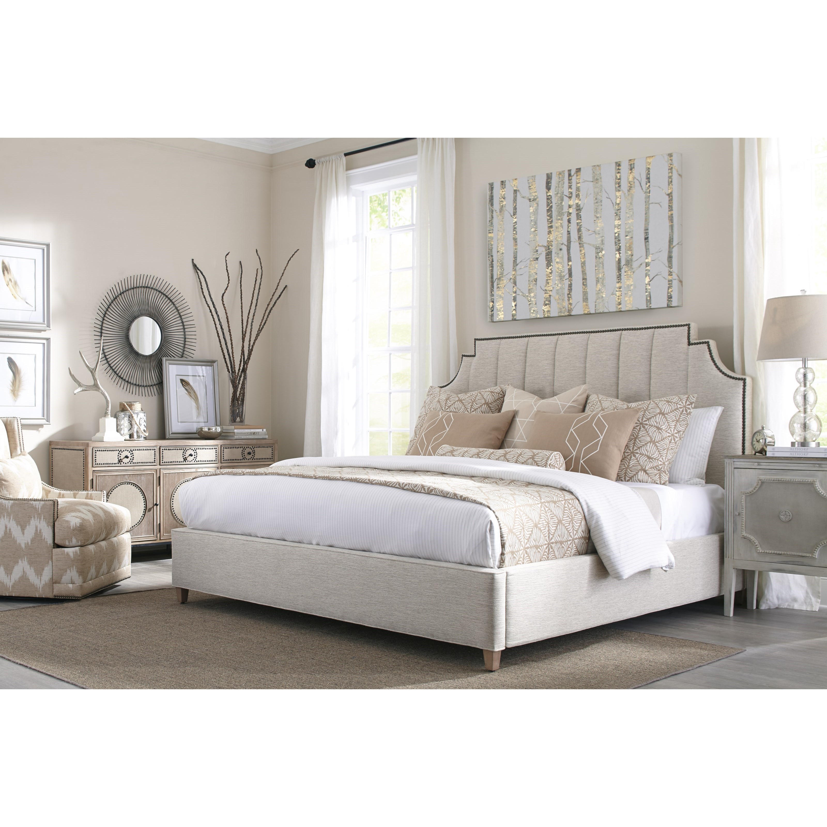 Rowe My Style Beds Lindley 60 King Upholstered Bed Sprintz Furniture Upholstered Beds